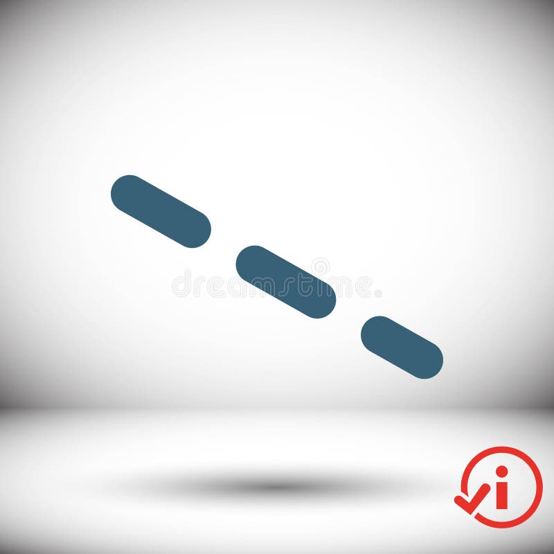 Dash-dotted Line Icon Stock Vector Illustration Flat Design Stock ...