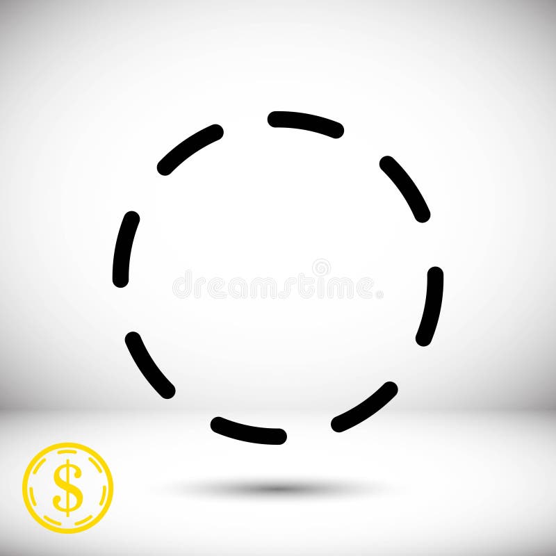 Dash-dotted Line Icon Stock Vector Illustration Flat Design Stock ...