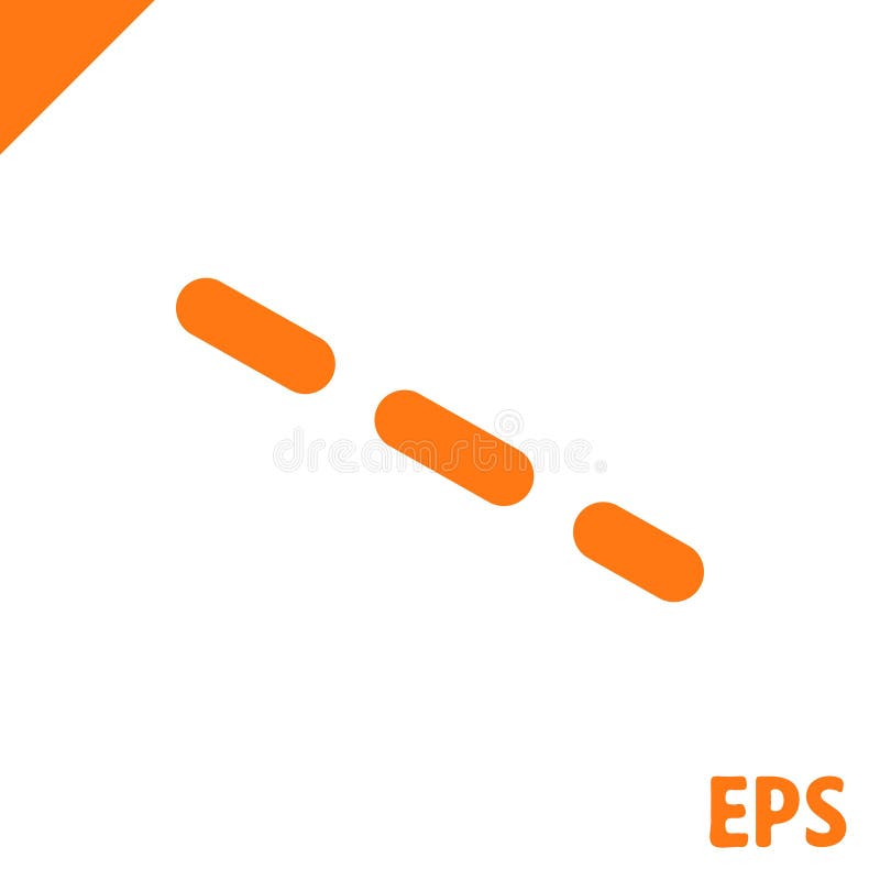 Dash-dotted Line Icon Stock Vector Illustration Flat Design Stock ...