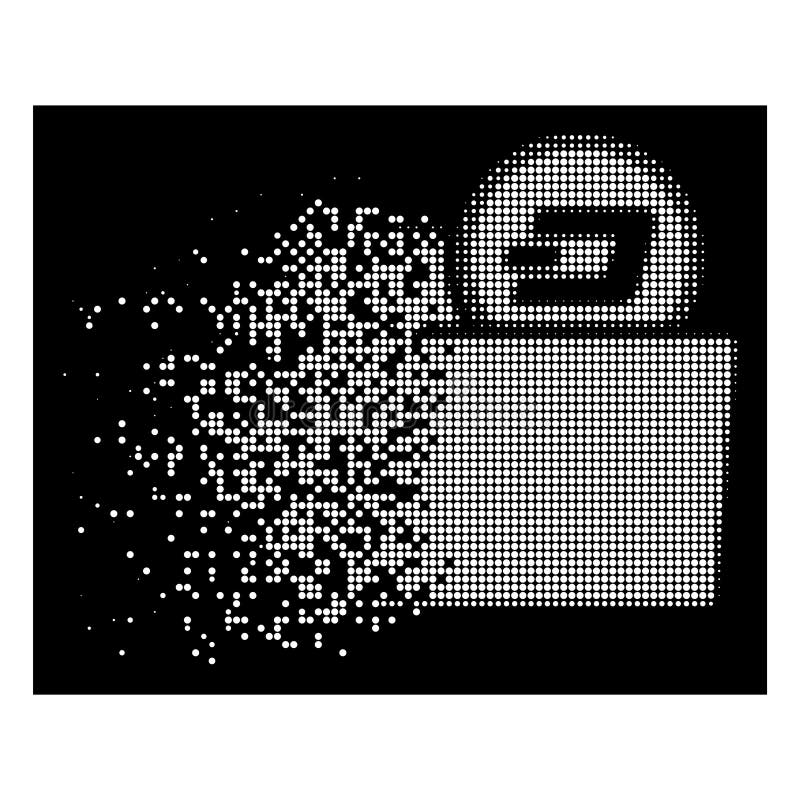 White Sparkle Pixel Halftone Dash Folder Icon Stock Vector ...