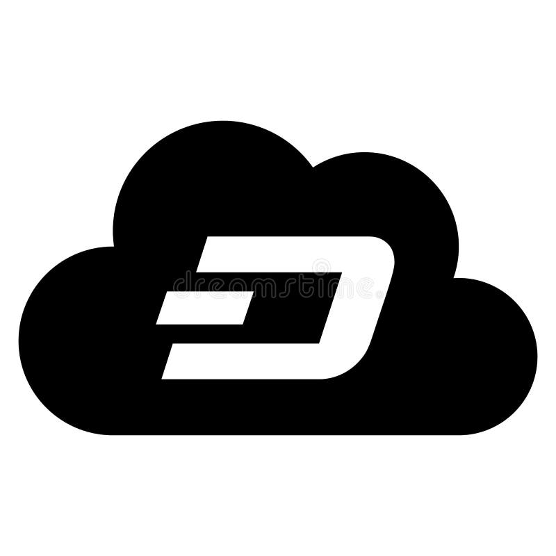 Dash Icon on Cloud Isolated on White Background Stock Illustration ...