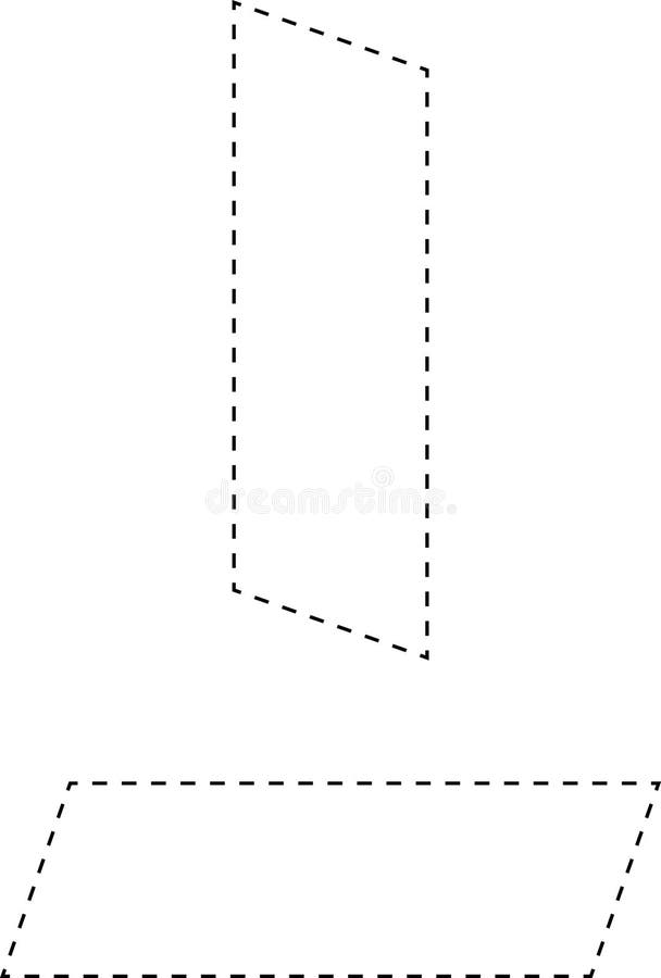 Dash Line Shapes. Dashed Outline Design of Border for Basic Geometric ...