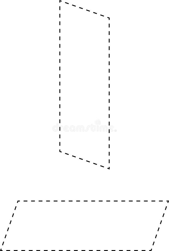 Dash Line Shapes. Dashed Outline Design of Border for Basic Geometric ...