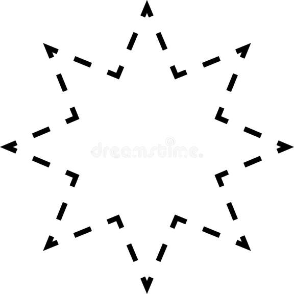 Dash Line Shapes. Dashed Outline Design of Border for Basic Geometric ...