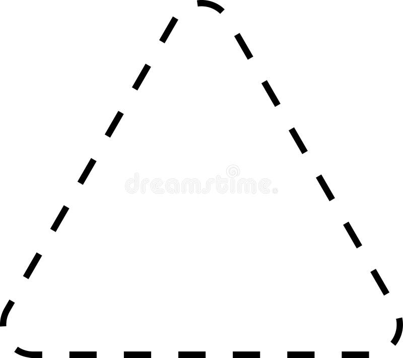 Dash Line Shapes. Dashed Outline Design of Border for Basic Geometric ...