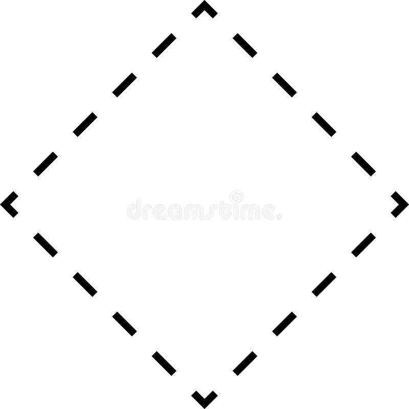 Dash Line Shapes. Dashed Outline Design of Border for Basic Geometric ...