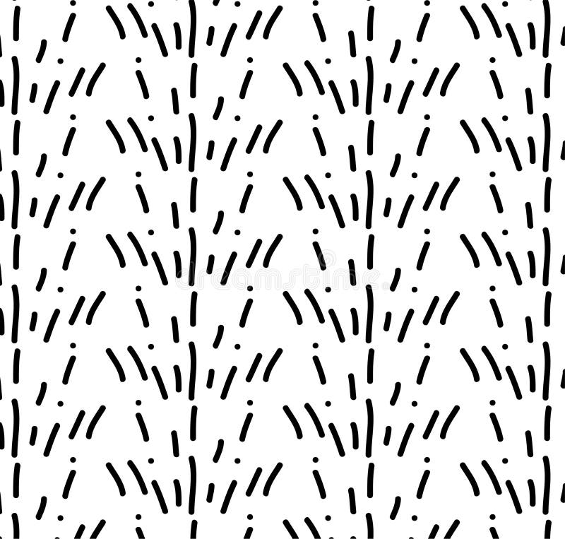 Minimal Random Dash Line Pattern. Black and White Abstract Geometric ...