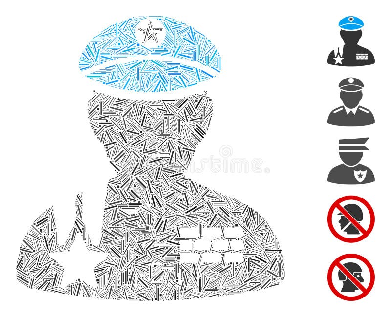 Dash Mosaic Army General Icon Stock Illustration - Illustration of ...