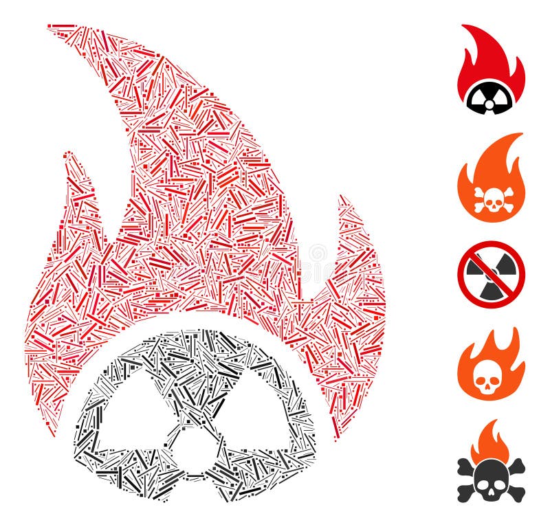 Dash Mosaic Atomic Fire Icon Stock Illustration - Illustration of ...