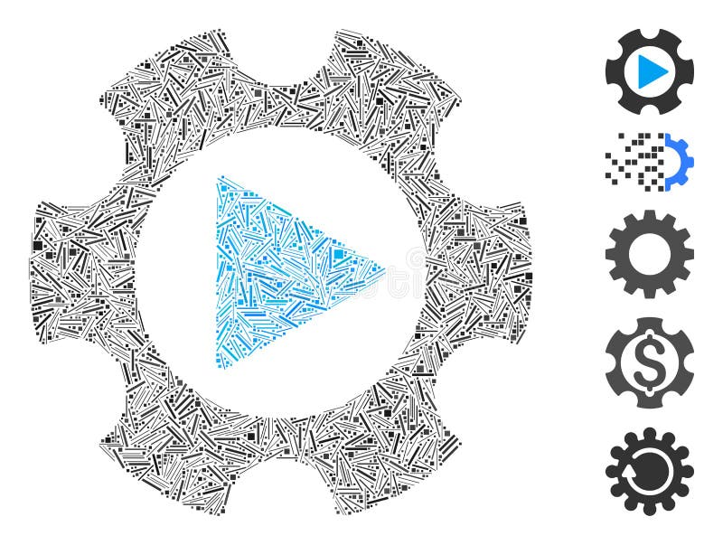 Dash Mosaic Automation Gear Icon Stock Illustration - Illustration of ...