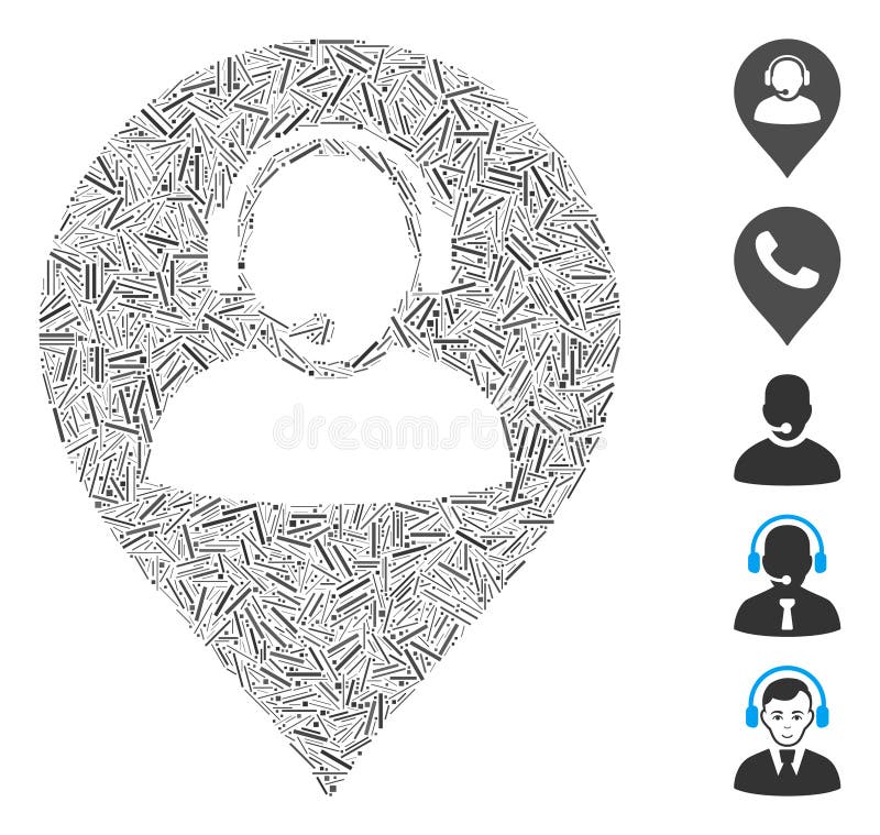 Dash Mosaic Call Center Marker Icon Stock Illustration - Illustration ...