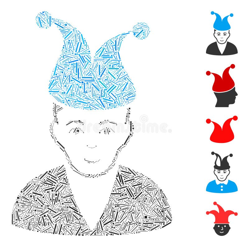 Dash Mosaic Clown Icon stock illustration. Illustration of vector ...
