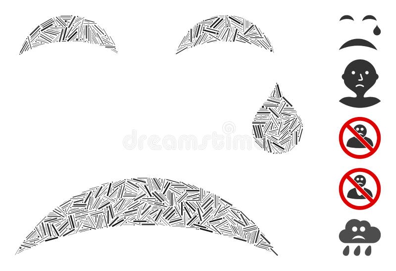 Dash Mosaic Cry Smiley Icon Stock Illustration - Illustration of ...