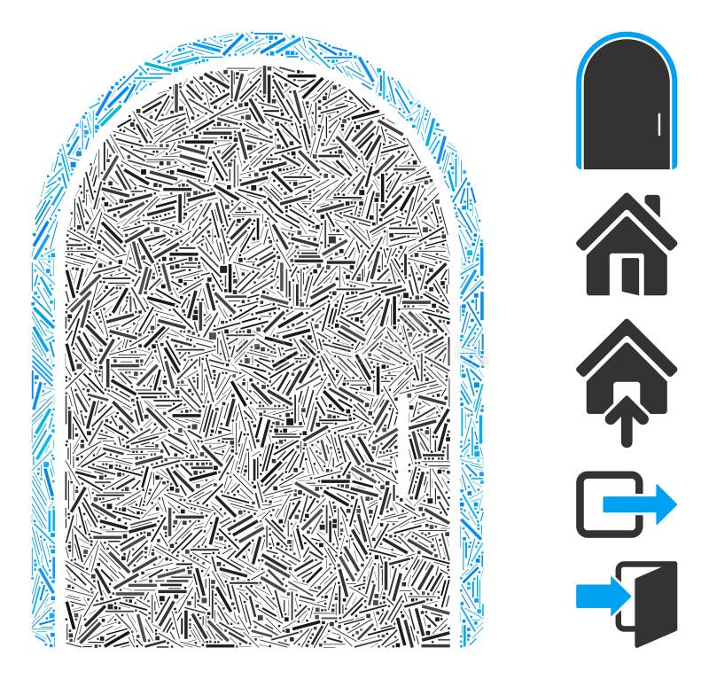 Dash Mosaic Door Icon stock illustration. Illustration of abstraction ...