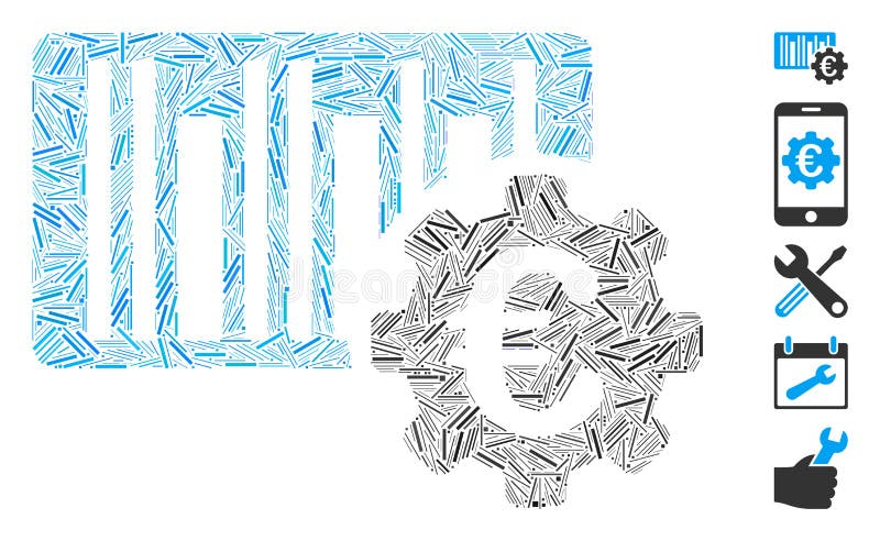 Dash Mosaic Euro Barcode Setup Stock Illustration - Illustration of ...