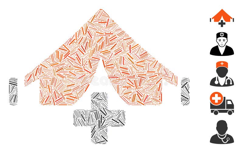 Dash Mosaic Field Hospital stock illustration. Illustration of icon ...