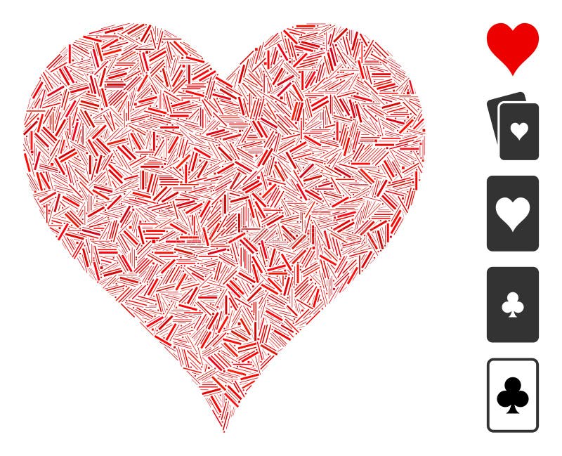 Dash Mosaic Hearts Suit stock illustration. Illustration of element ...