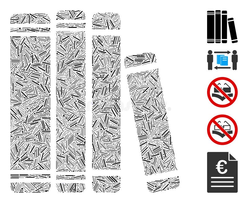 Dash Mosaic Library Books Icon Stock Illustration - Illustration of ...