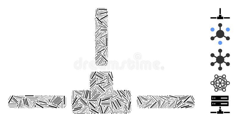 Dash Mosaic Network Wire Connection Stock Illustration - Illustration ...
