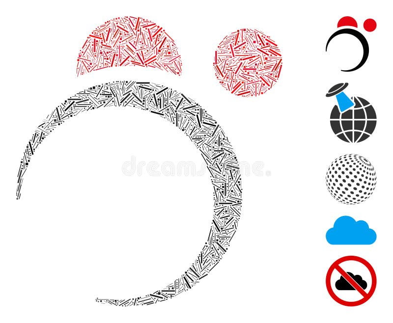 Dash Mosaic Planet System stock illustration. Illustration of planetoid ...