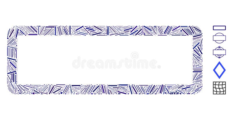 Dash Mosaic Rectangle Frame Icon Stock Illustration - Illustration of ...