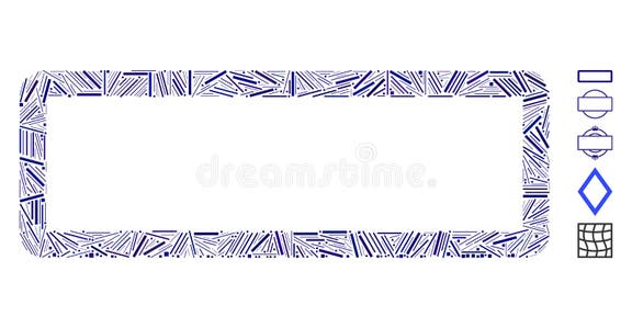 Dash Mosaic Rectangle Frame Icon Stock Illustration - Illustration of ...