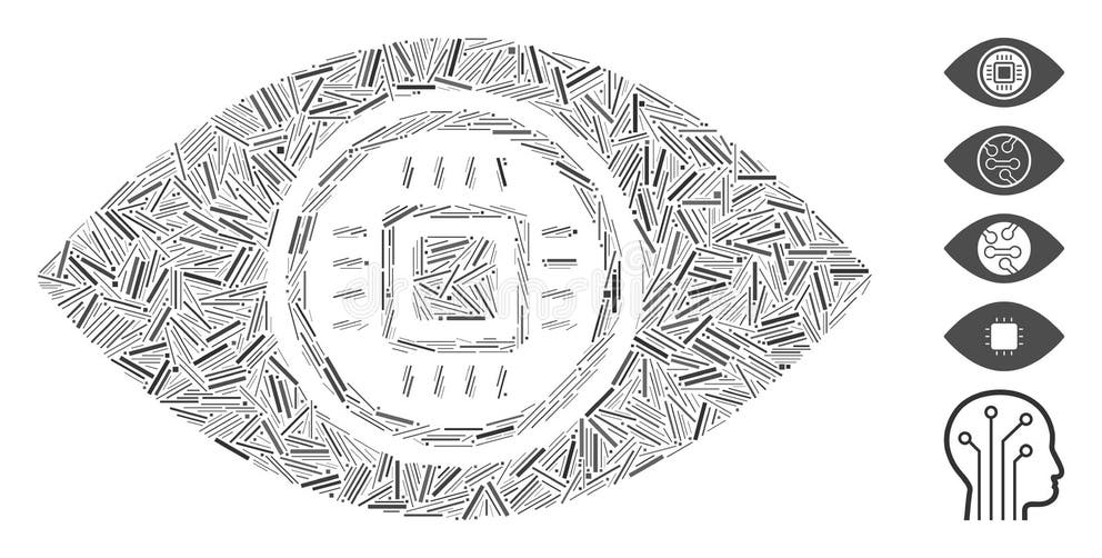 Dash Mosaic Robotics Vision Icon Stock Illustration - Illustration of ...