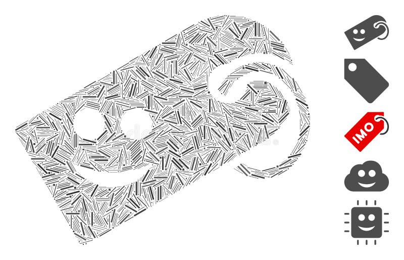 Dash Mosaic Smile Tag stock illustration. Illustration of mood - 175164663