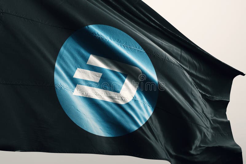 DASH Cryptocurrency Flag 3d Illustration Stock Illustration ...