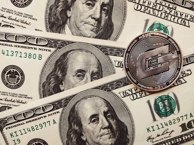 Dash Physical Coin in US Dollars. Stock Image - Image of accounting ...