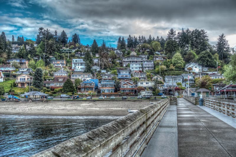 Dash Point Homes HDR stock image. Image of neighborhood - 92479615