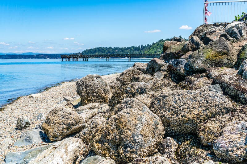 Dash Point Shoreline Pier stock image. Image of pier - 325698981