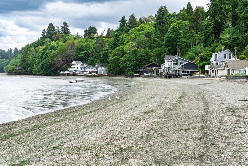 Dash Point Waterfront Homes Stock Image - Image of ocean, point: 382728785