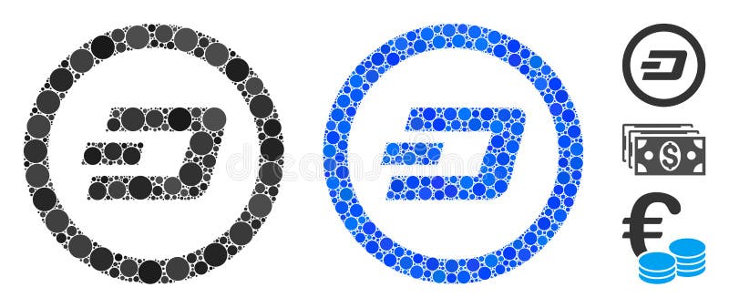 Dash Rounded Mosaic Icon of Round Dots Stock Vector - Illustration of ...