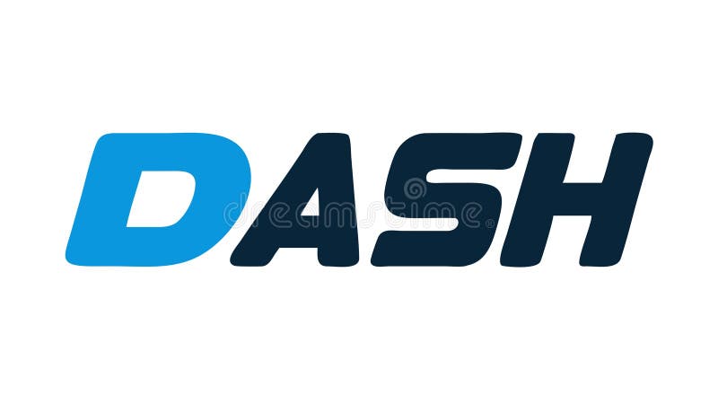 DASH Text Logo Icon, Brand Identifier Vector Graphic Art, Vector Design ...