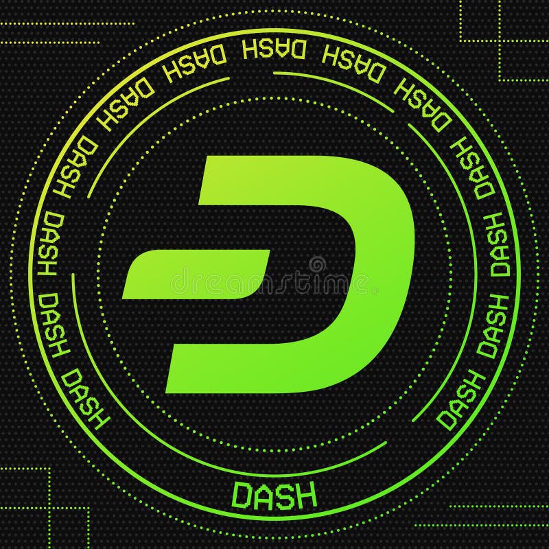 Dash Vector Symbol with Cryptocurrency Themed Background Design ...