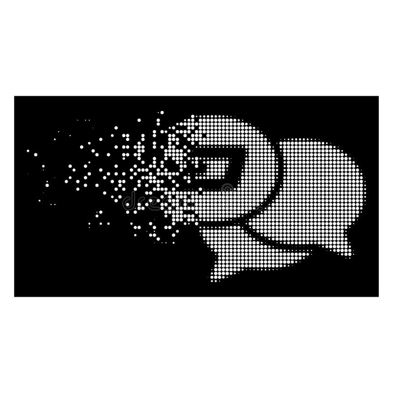 White Dissipated Dotted Halftone Dash Webinar Icon Stock Vector ...