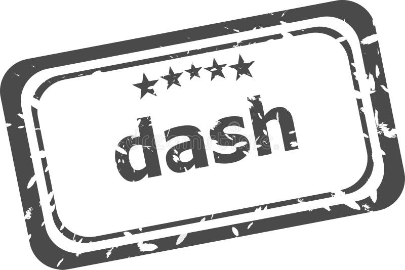 Dash Word on Rubber Old Business Stamp Stock Illustration ...