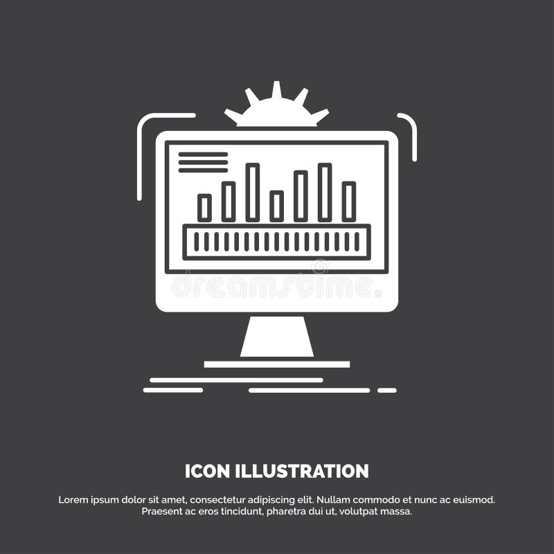 Dashboard, Admin, Monitor, Monitoring, Processing Icon. Glyph Vector Symbol for UI and UX ...