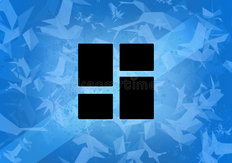 Dashboard Aesthetic Abstract Icon on Blue Background Stock Illustration ...