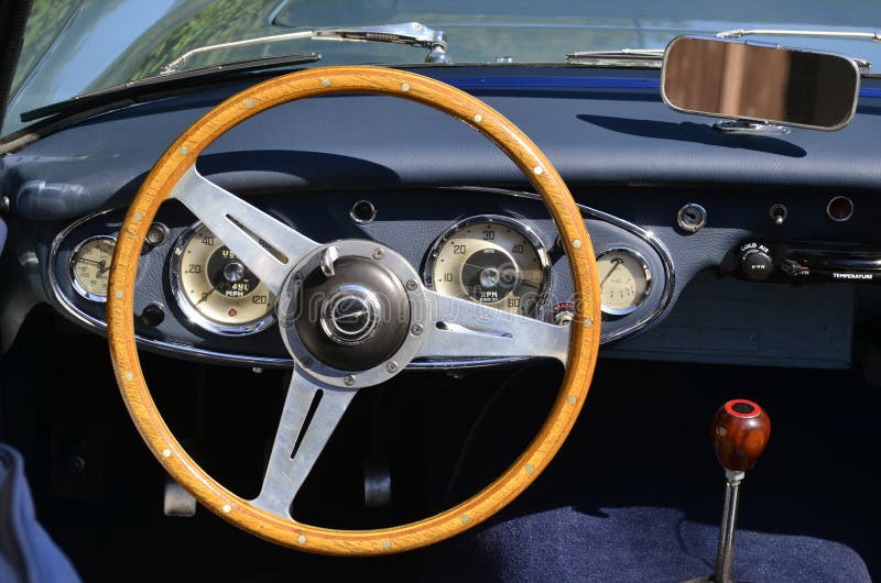 Dashboard of an Austin-Healey 3000 Editorial Stock Image - Image of ...
