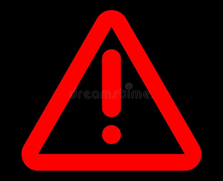 Dashboard Brake Triangle Warning Light Stock Illustration ...