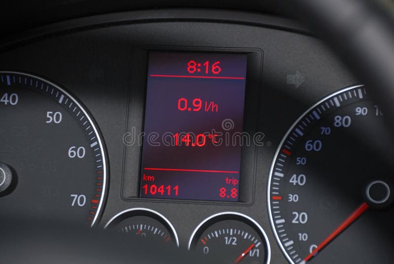Dashboard of a car stock photo. Image of mile, motor, measuring - 3318070