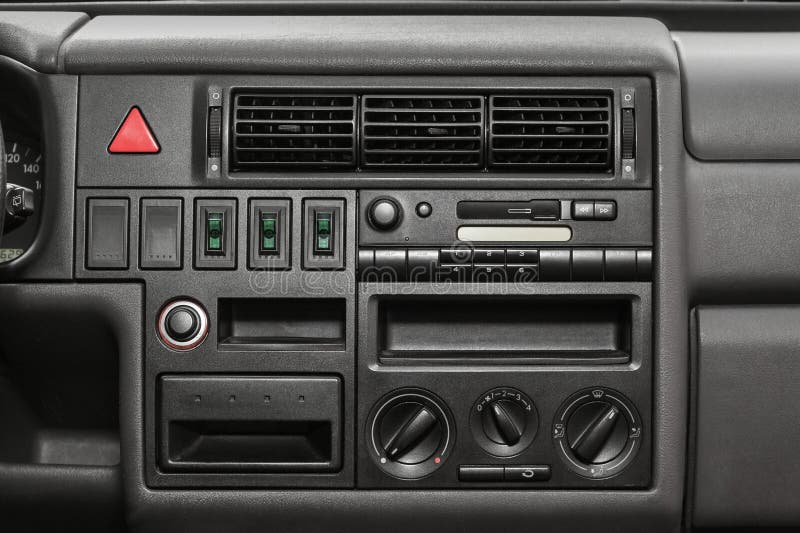 Dashboard, Car Interior 90s. Stock Photo - Image of glove, gear: 275117626