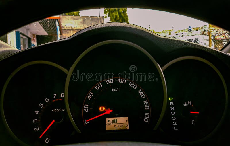 Dashboard Car with Number on Parking Stock Photo - Image of electronics ...