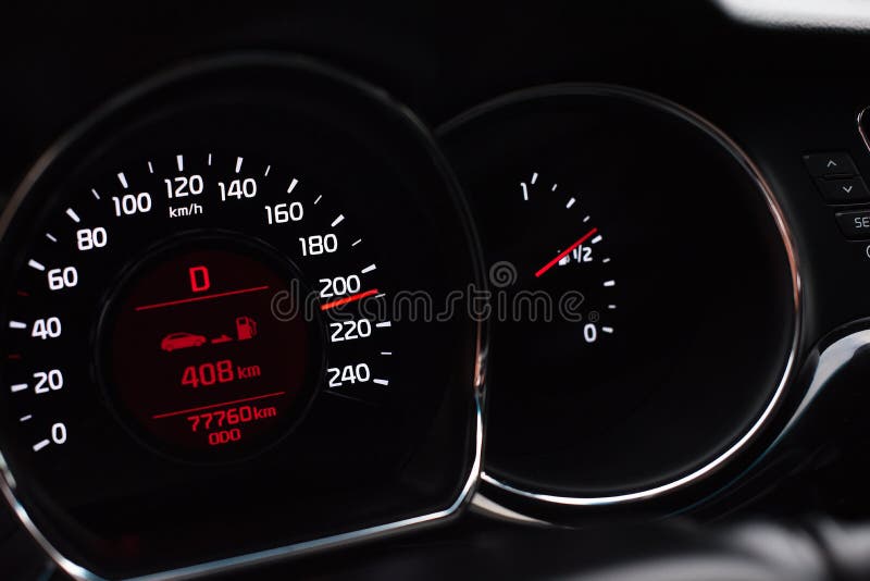 Dashboard Car View from the Inside Stock Photo - Image of pointer ...