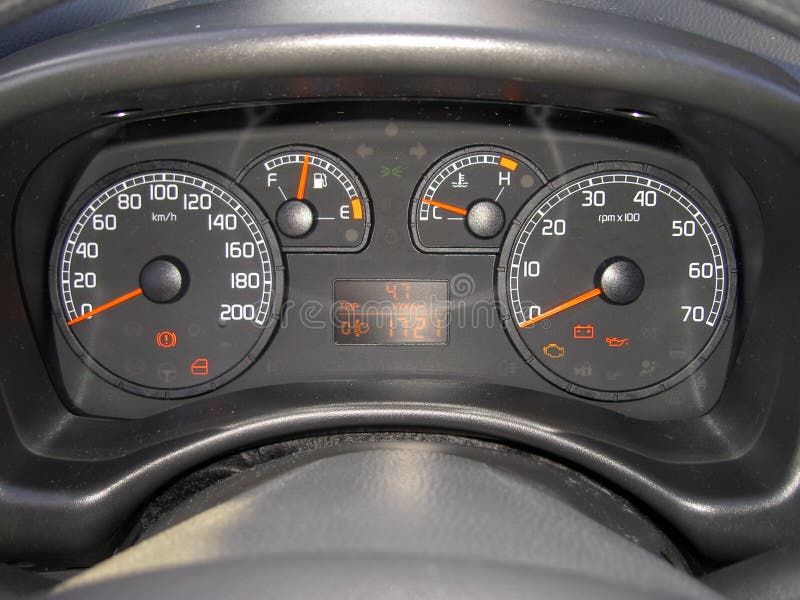 Dashboard of car stock photo. Image of warning, dark - 122060382