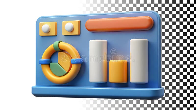 Dashboard Chart 3D Icon, Data Display for Analytics and UI Designs. Png ...
