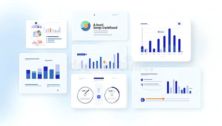 Modern Dashboard Elements Display Data Visualizations Elements Presentation Stock Illustration ...