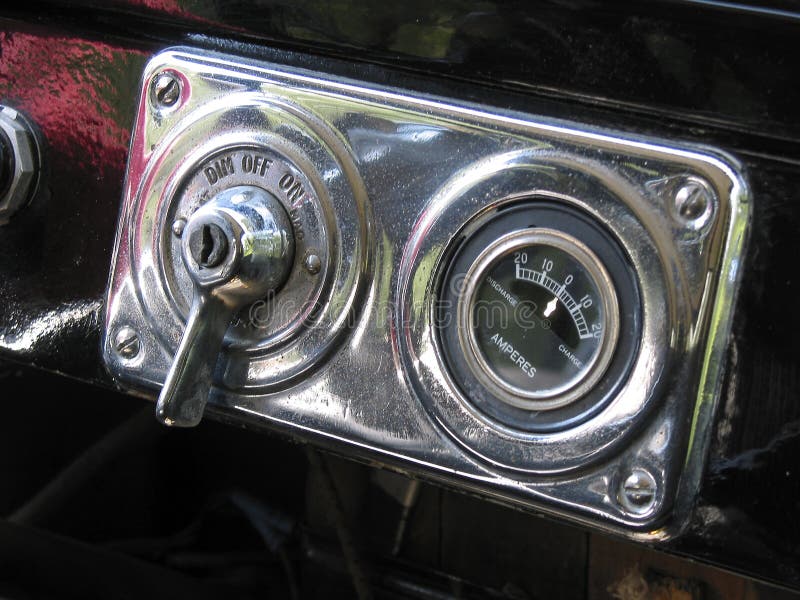Dashboard of a Classic Car Model Ford T Stock Image - Image of ...